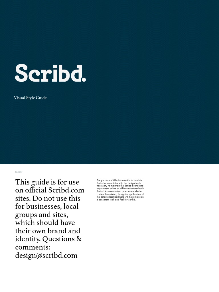 Scribd Visual Style Guide | PDF | Typefaces | Brand