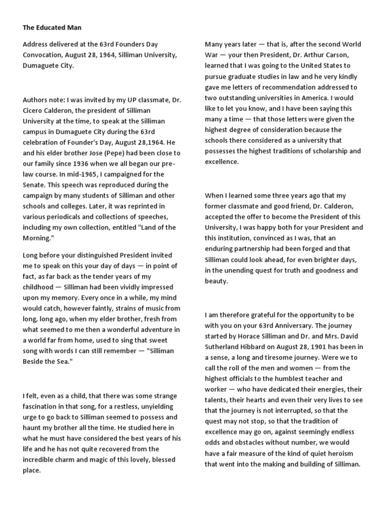 Educated Man | PDF | Mind | Academic Degree