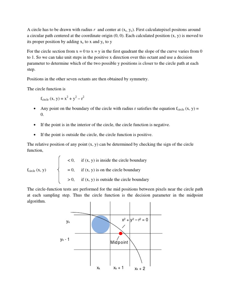 Mid Point Circle Algorithm Circle Algorithms And Data Structures 7450