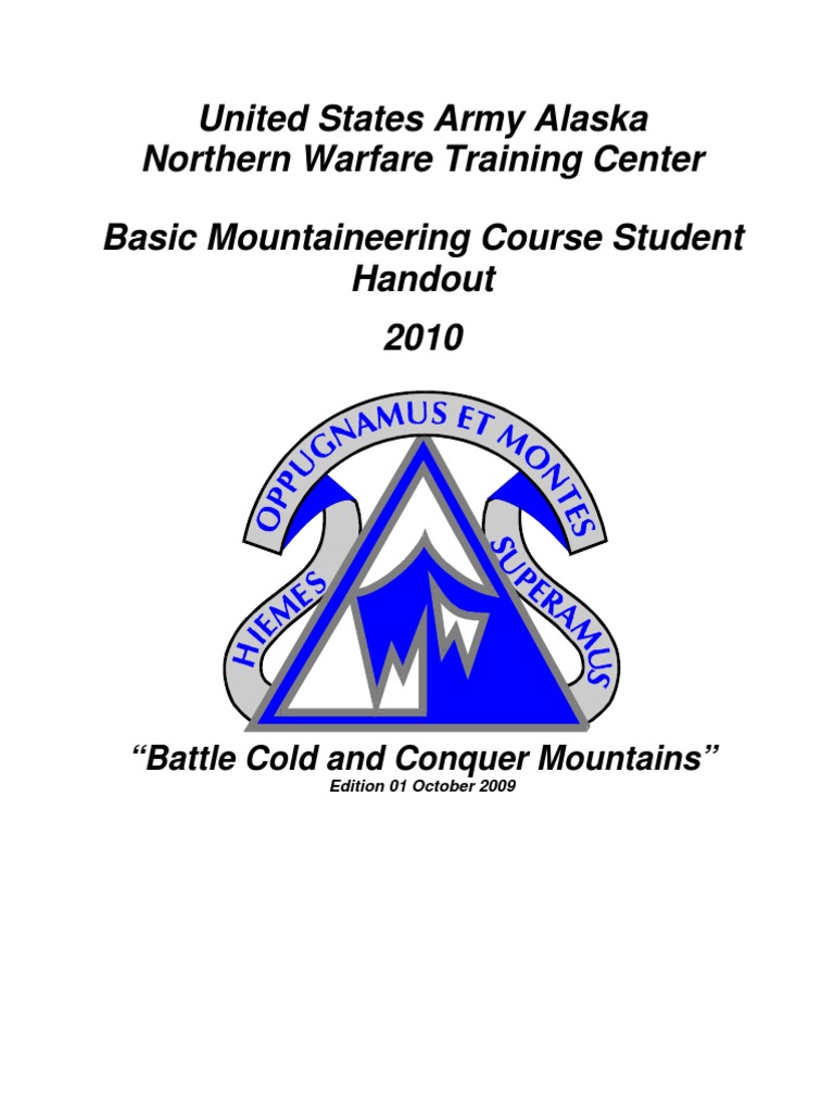 Basic Mountaineering Course Student Handout 2010 | PDF | Cloud ...