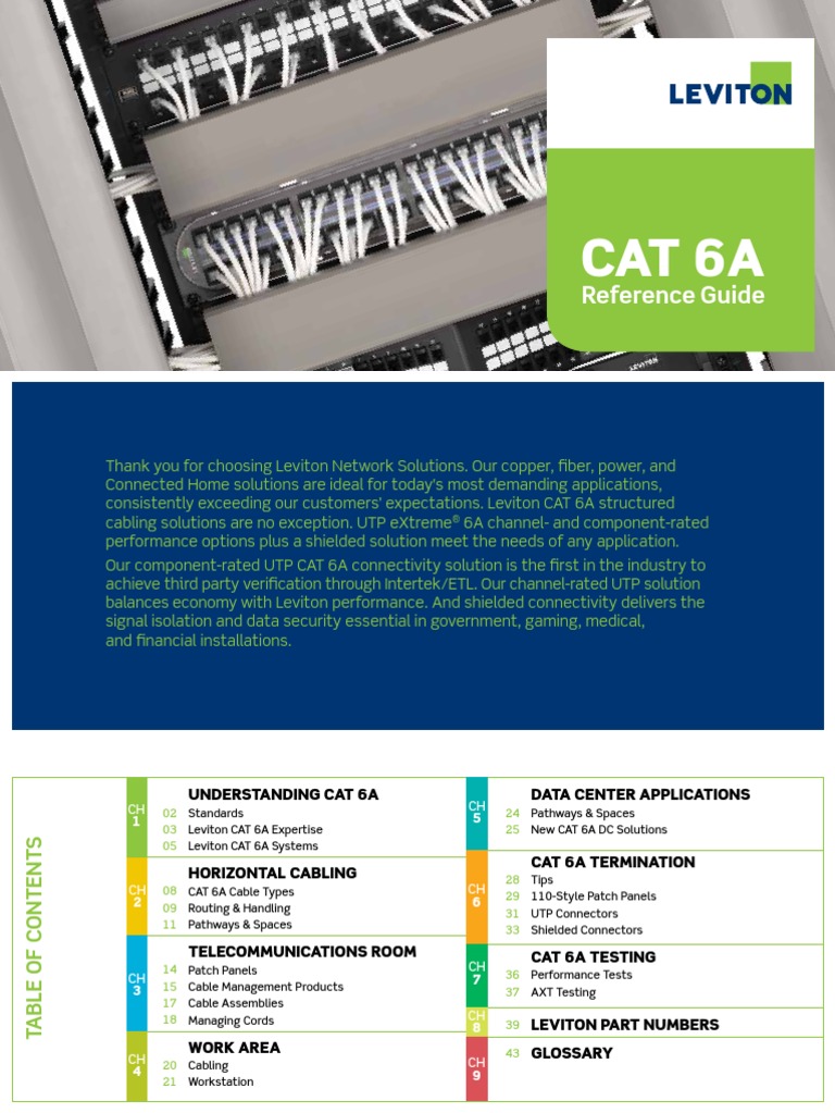 CAT6A Reference Guide | PDF | Cable | Electrical Connector