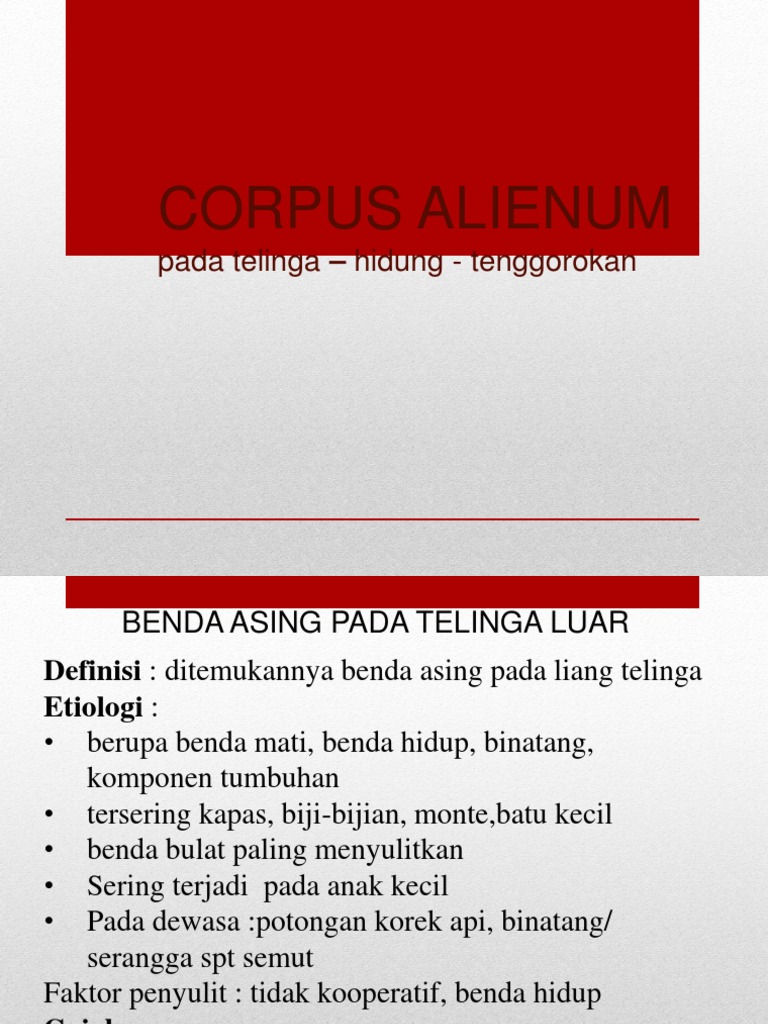 Corpus Alienum | PDF