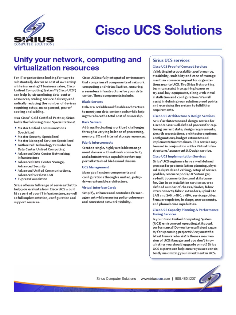 Cisco Ucs | PDF | Data Center | Computer Network