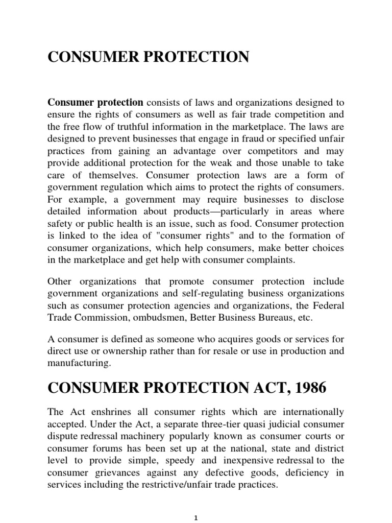 Role of Media in Consumer Protection | PDF | Consumer Protection ...