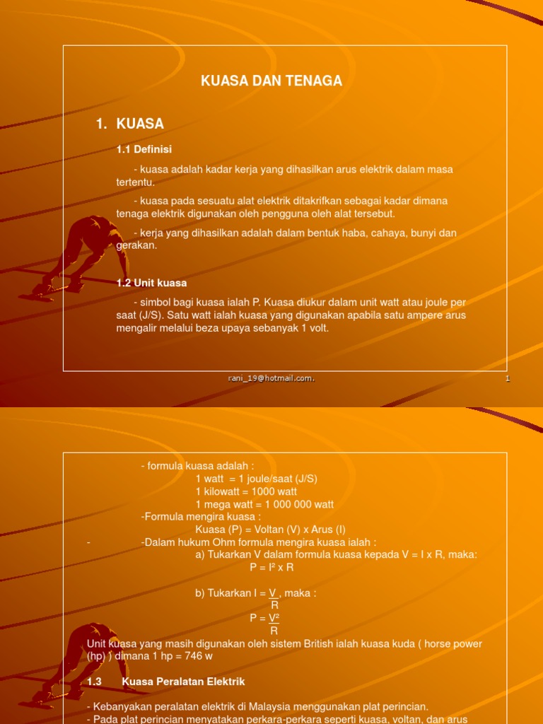 Elektrik - Kuasa Dan Tenaga | PDF