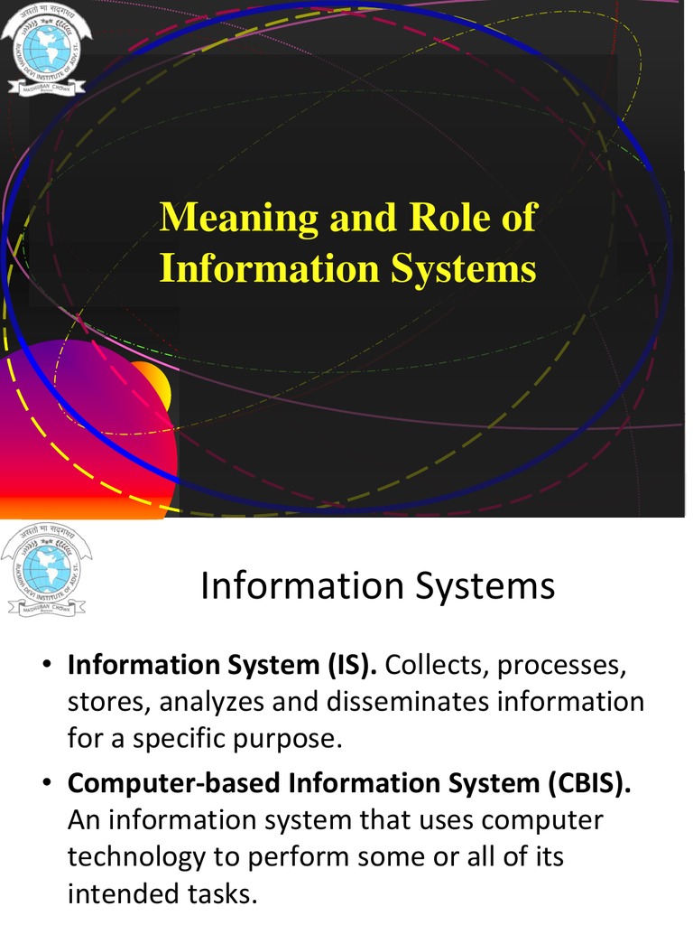 Meaning and Role of Information Systems | PDF | Information System ...
