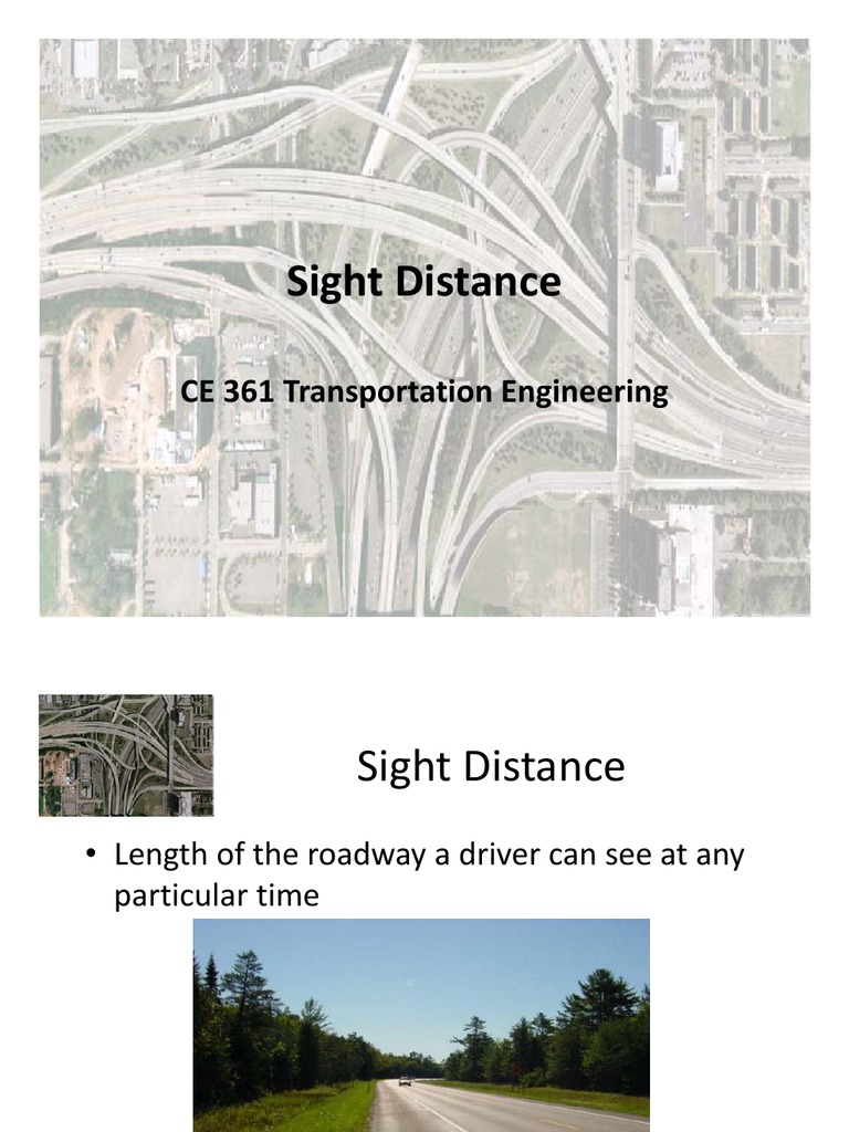 Sight Distance in Roadway Design | PDF