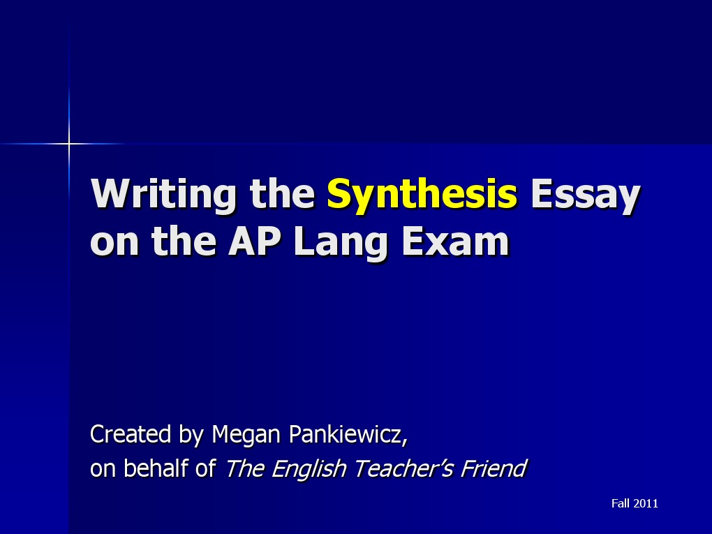Synthesis Essay On Ap Lang Exam | PDF | Citation | Essays