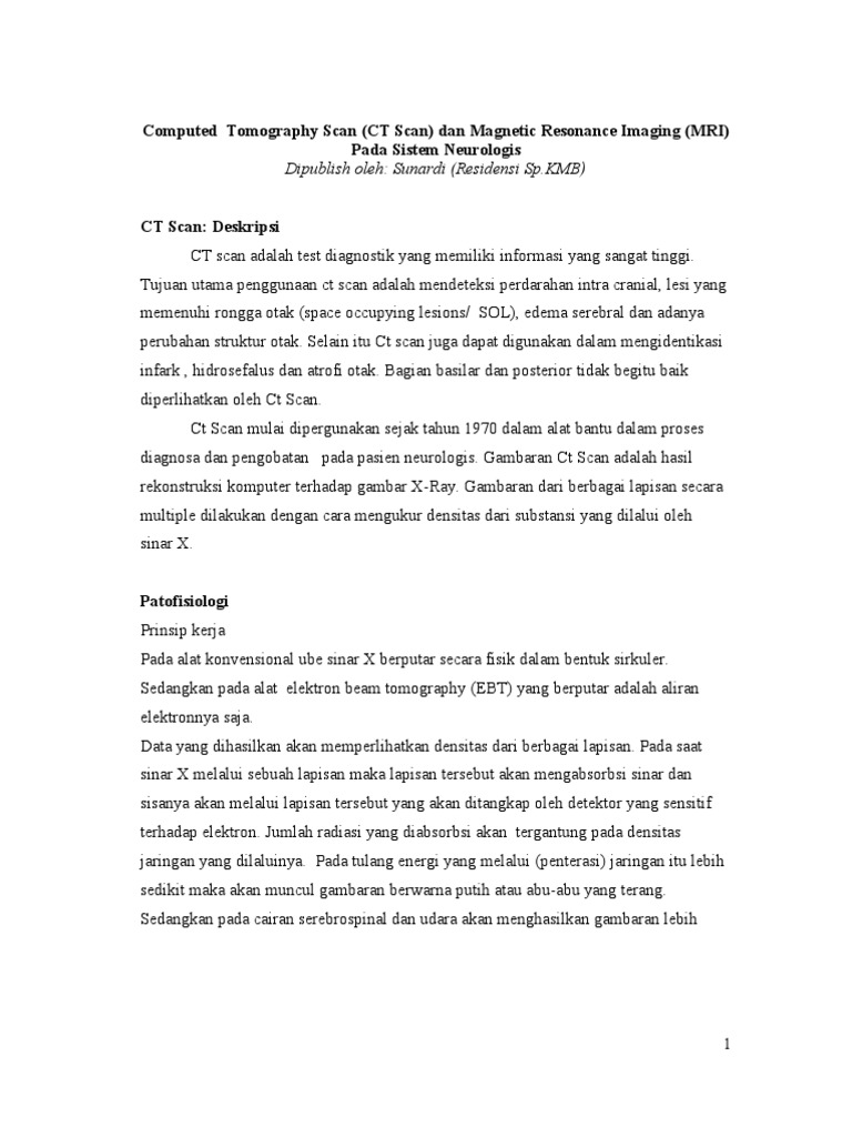 CT Scan | PDF
