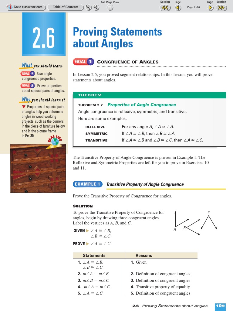 ML Geometry 2-6 Proving Statements About Angles | Download Free PDF ...
