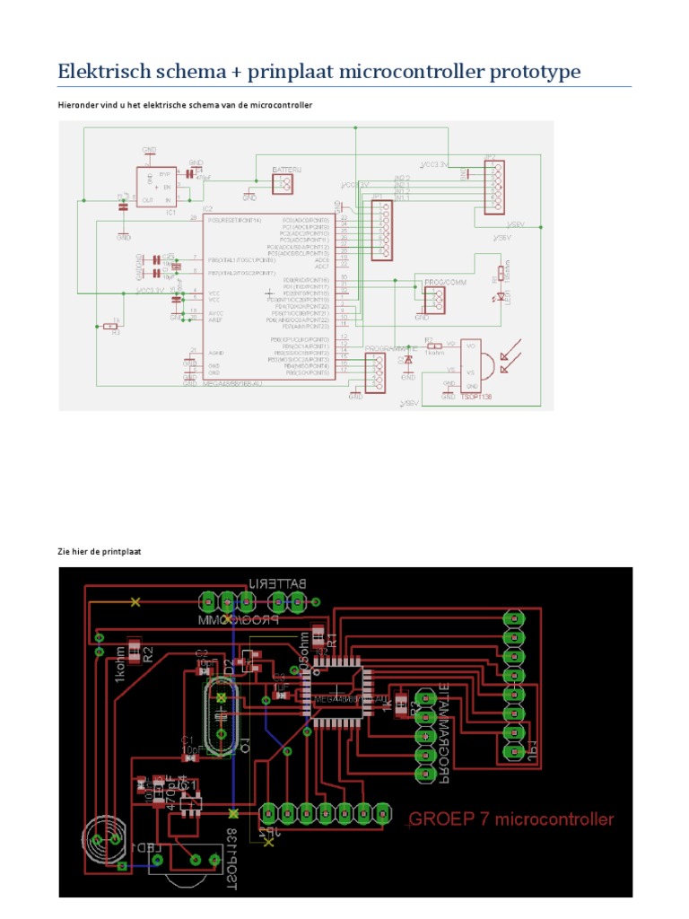Elektrische Schema Microcontroller Prototype | PDF
