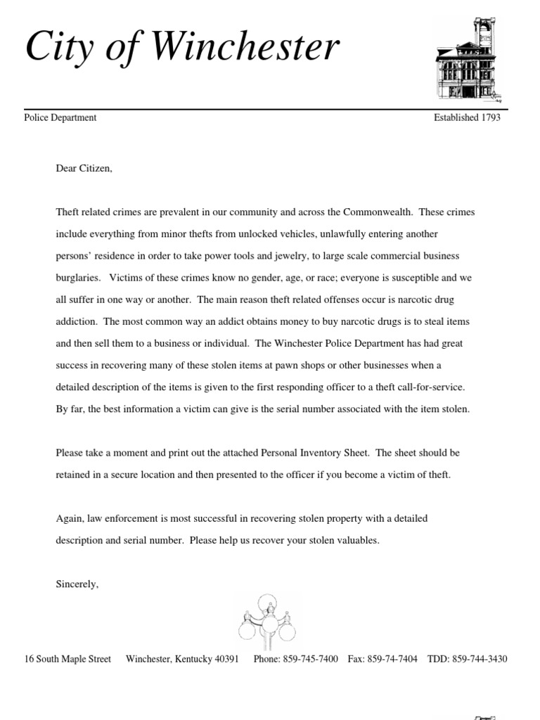 Letter From The Chief | PDF