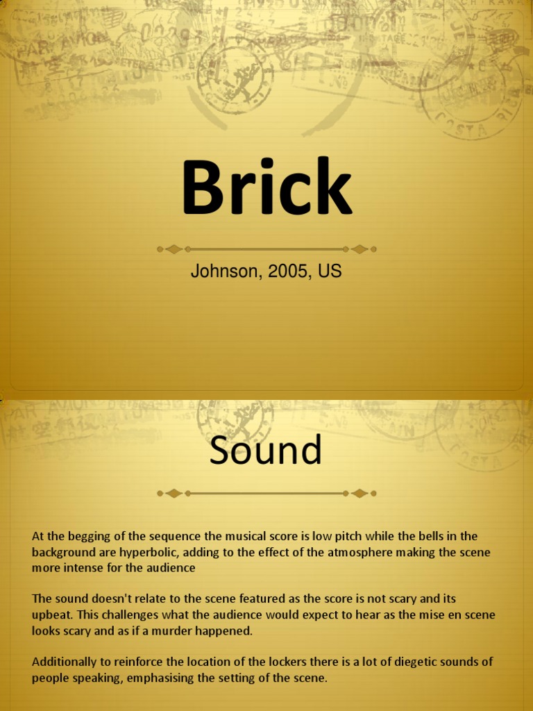 Brick: Johnson, 2005, US | PDF | Cinematography | Leisure