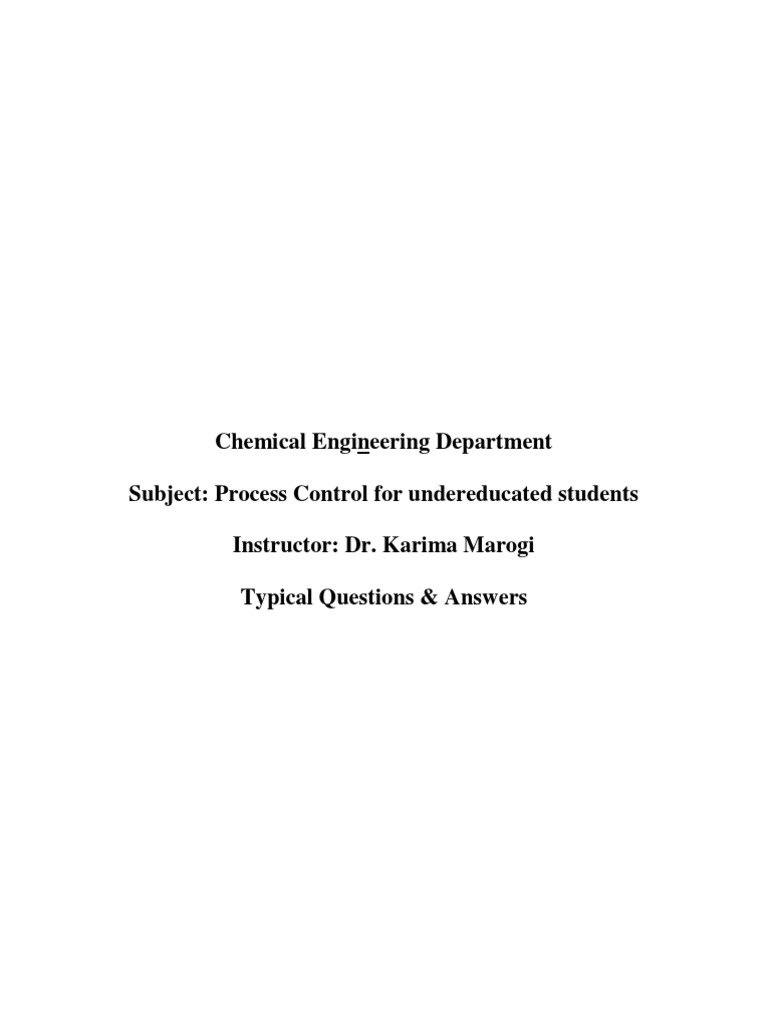Process Control & Dynamics | PDF | Chemical Equilibrium | Temperature