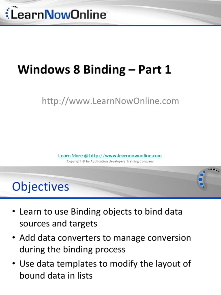 Windows 8 Binding | PDF | Extensible Application Markup Language | Data Type
