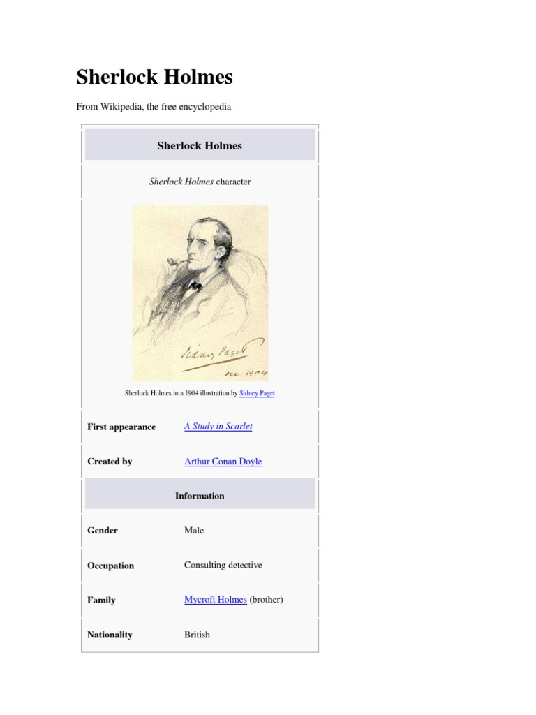 Sherlock Holmes | PDF | Sherlock Holmes | The Final Problem