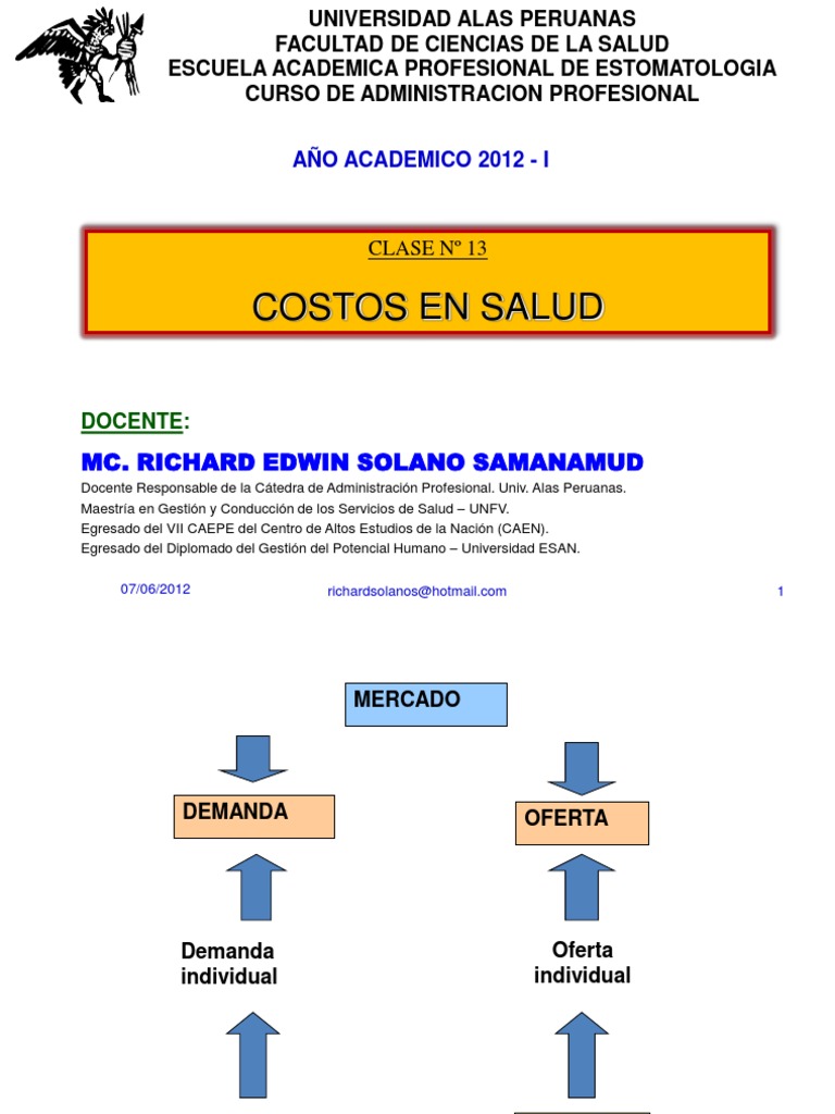 Clase 13 Costos en Salud | PDF | Costo | Beneficio (economía)