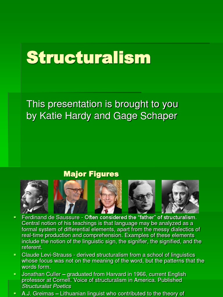 Structuralism Power Point | PDF | Semiotics | Linguistics