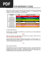 Standardized Emergency Color Codes | PDF | Emergency | Dangerous Goods