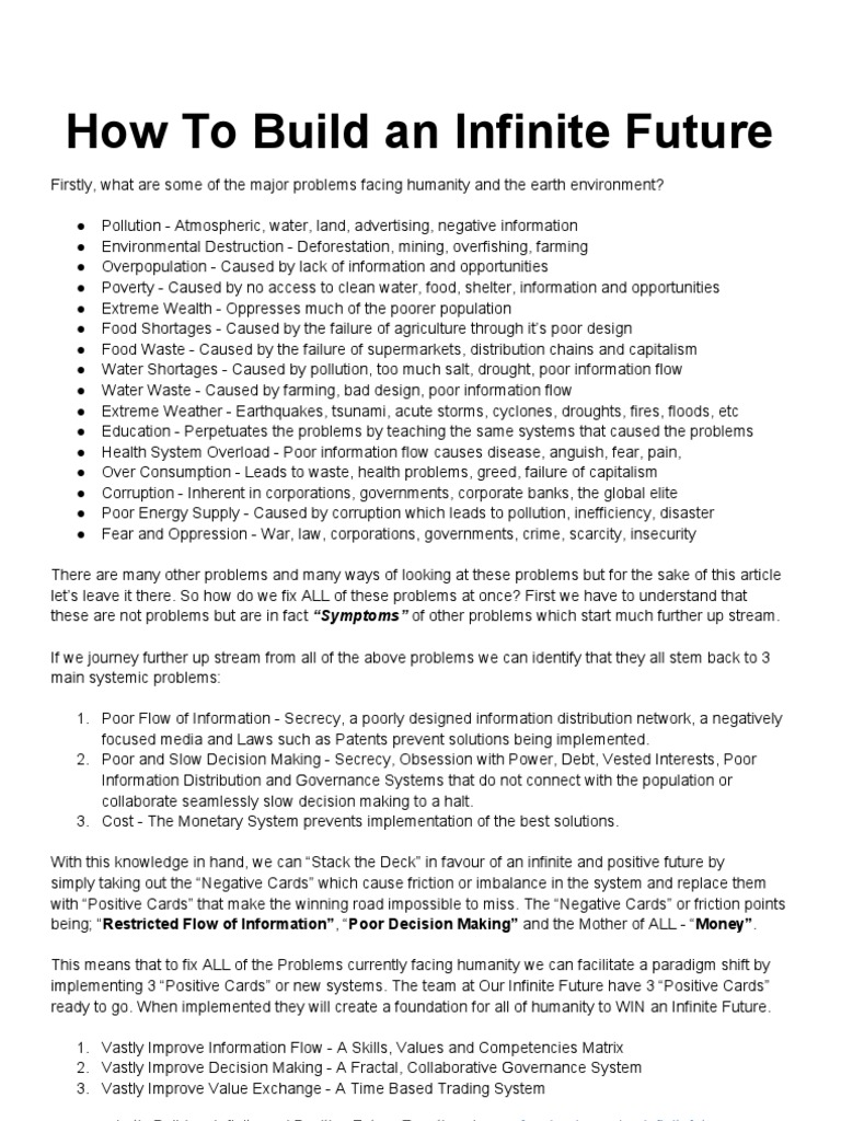 How To Build An Infinite Future | PDF | Competence (Human Resources ...