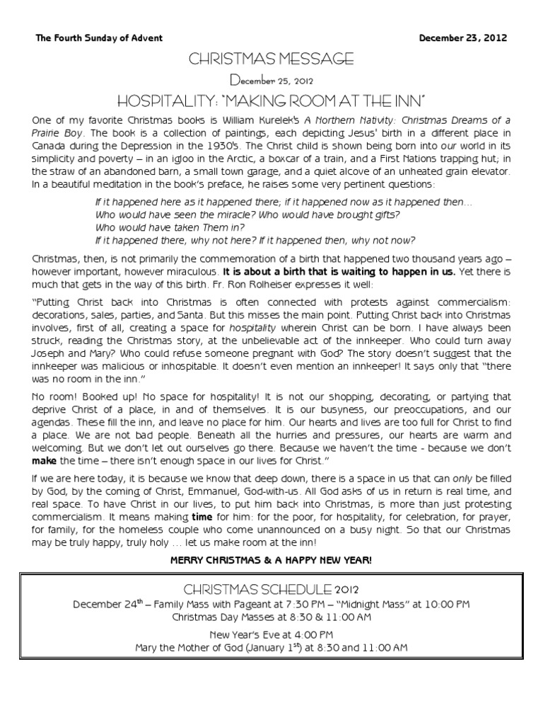 Christmas Message | PDF | Christmas | Seasonal Traditions