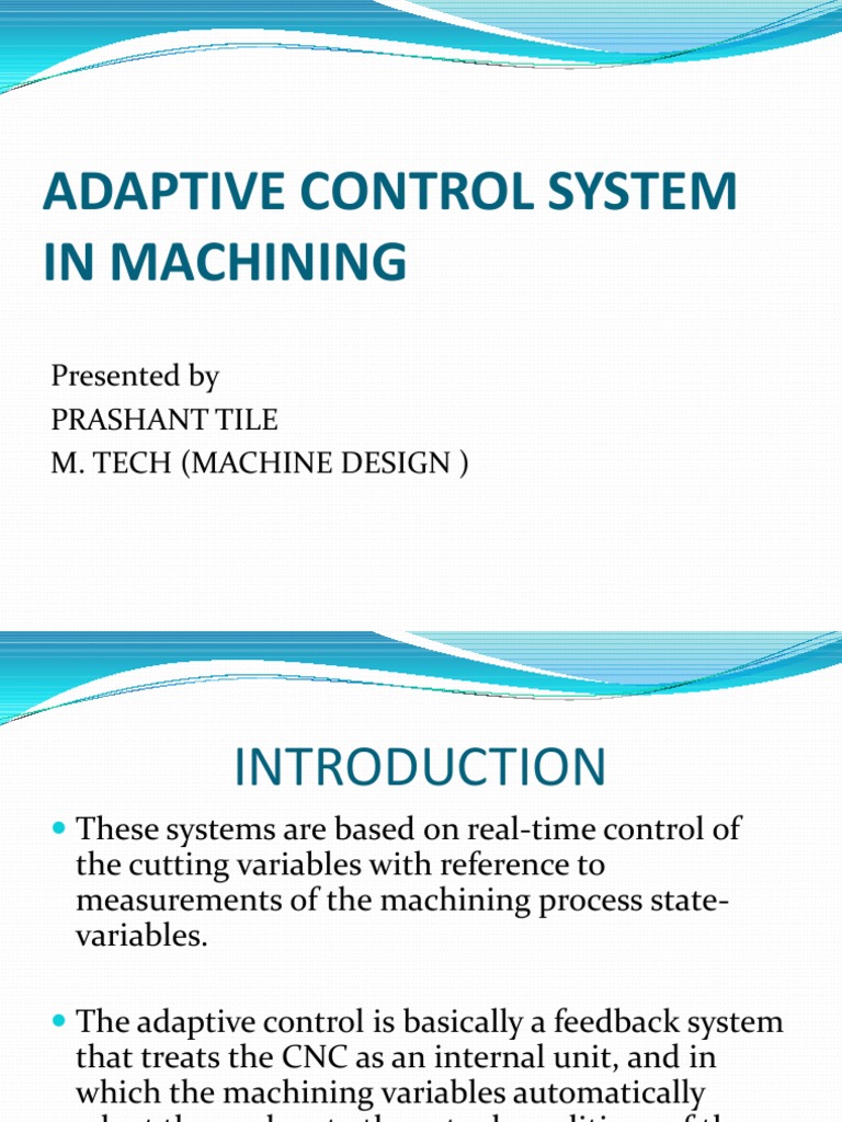 Adaptive Control System in Machining | PDF | Machining | Control System