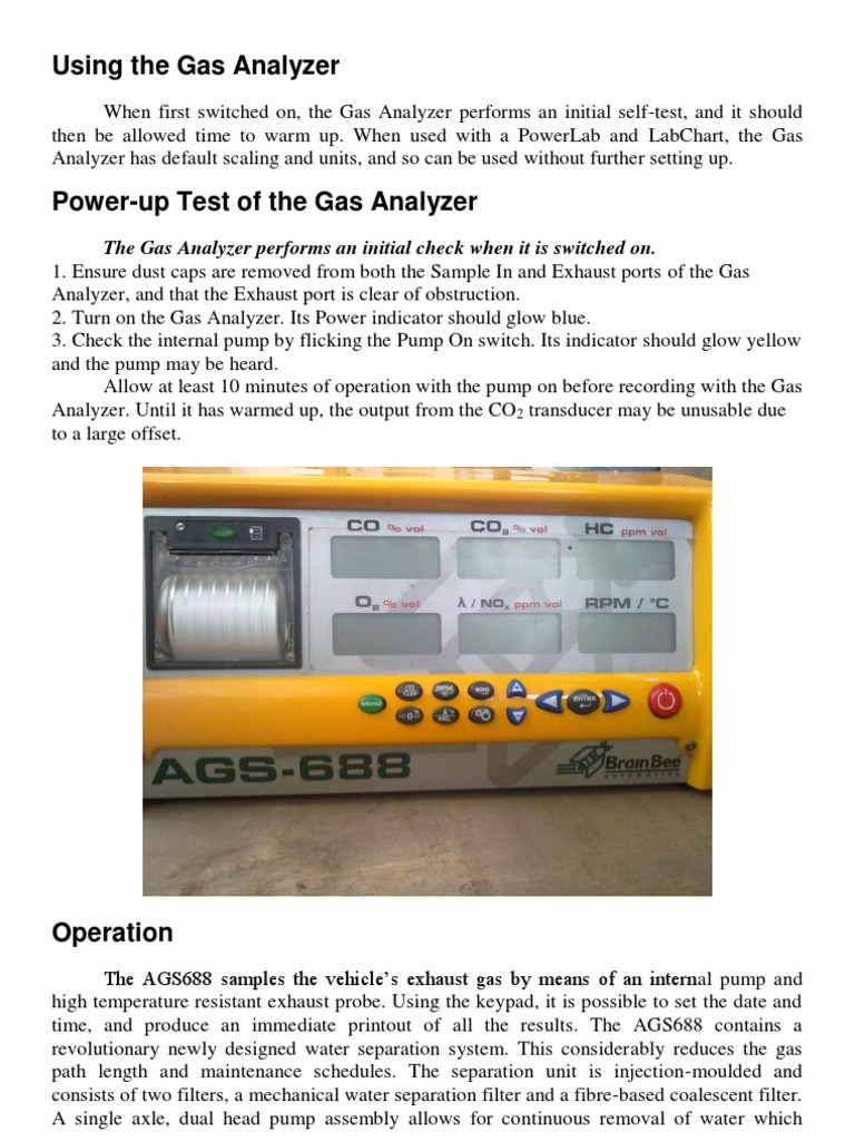 Gas Analyzer | PDF | Infrared | Spectrum