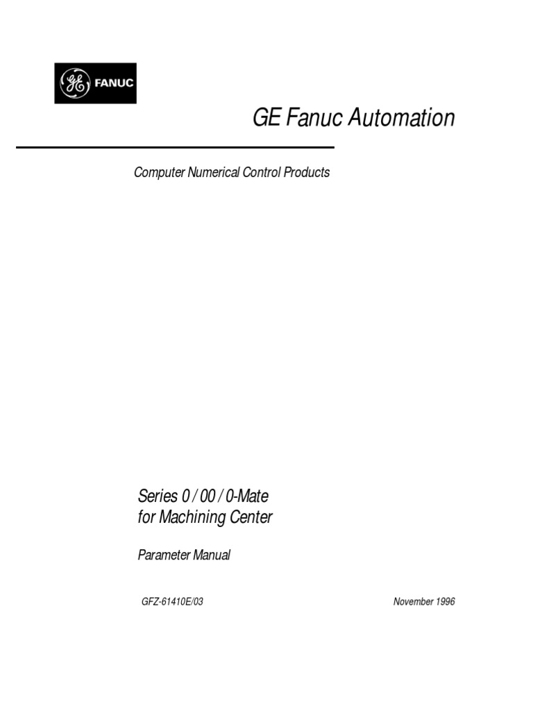 GE Fanuc Automation: Computer Numerical Control Products | PDF ...