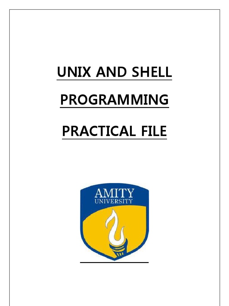 Unix And Shell Programming Practical File Pdf Command Line Interface Computer File 