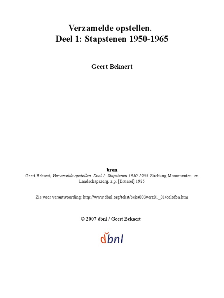 Geert Bekaert 1 | PDF