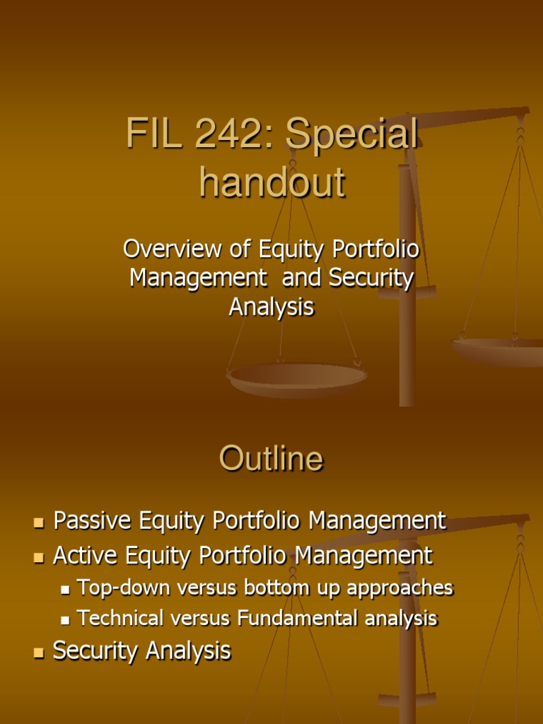 Equity Portfolio Management | Download Free PDF | Investment Management ...