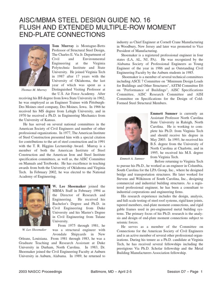 AISC/MBMA Steel Design Guide No. 16 | PDF | Screw | Deformation ...