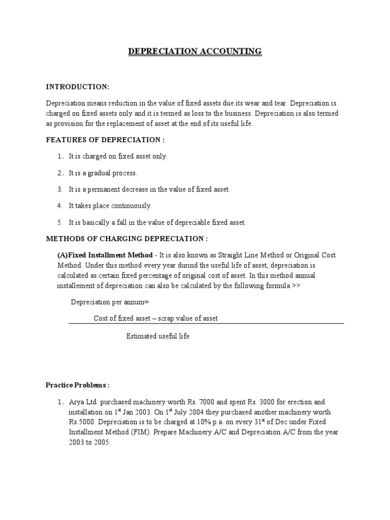 Accounting | PDF | Fixed Asset | Depreciation