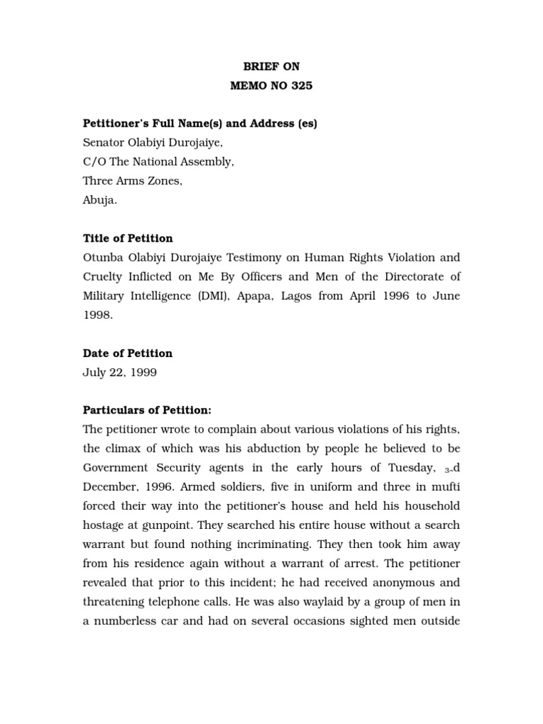 Oputa 6 | PDF | Torture | Detention (Imprisonment)