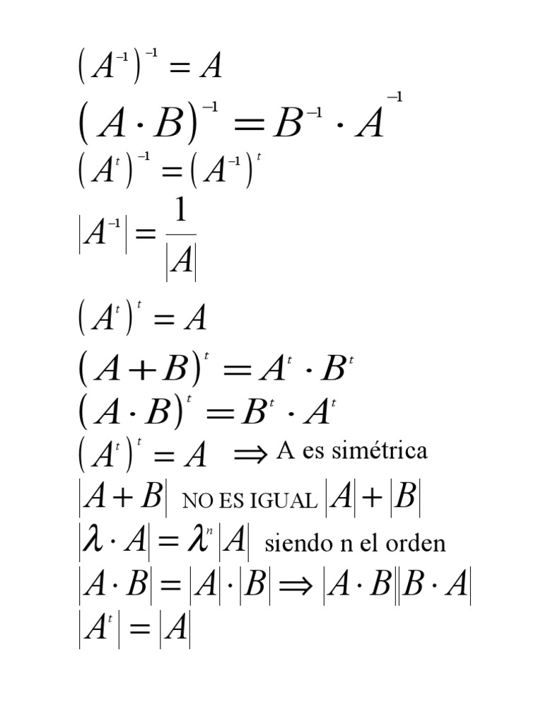 Matrices Resumen | PDF