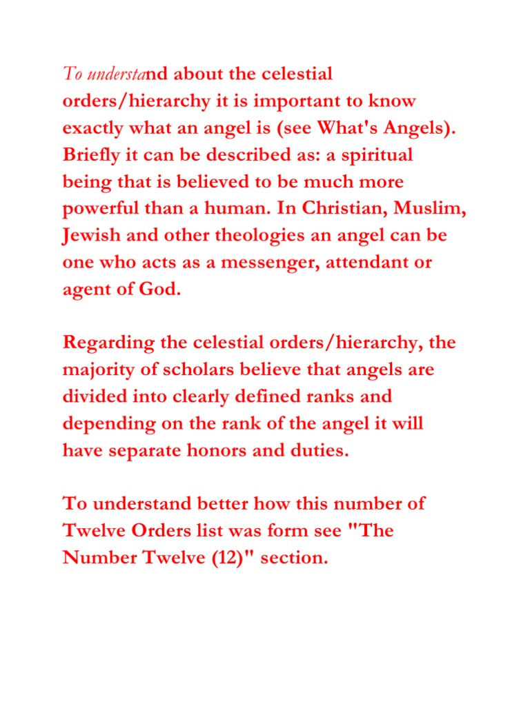 Hierarchy of Angels | PDF | Angel | Archangel