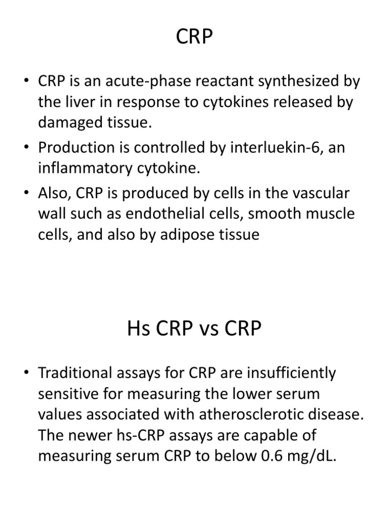 high sensitivity CRP | C Reactive Protein | Atherosclerosis