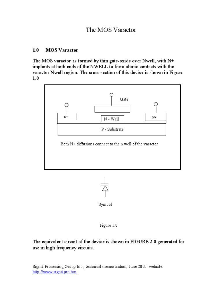 Mos Varactor | PDF | Mosfet | Capacitor