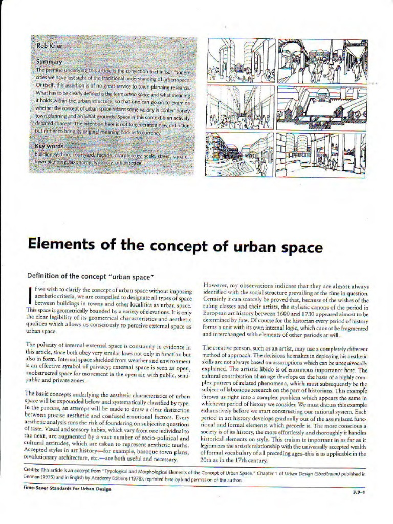 Elements of The Concept of Urban Space | PDF