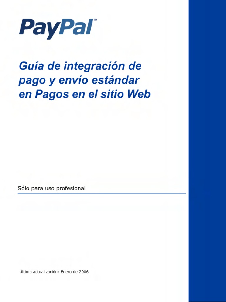 Paypal Manual de Integracion | PDF | Pay Pal | Transport Layer Security