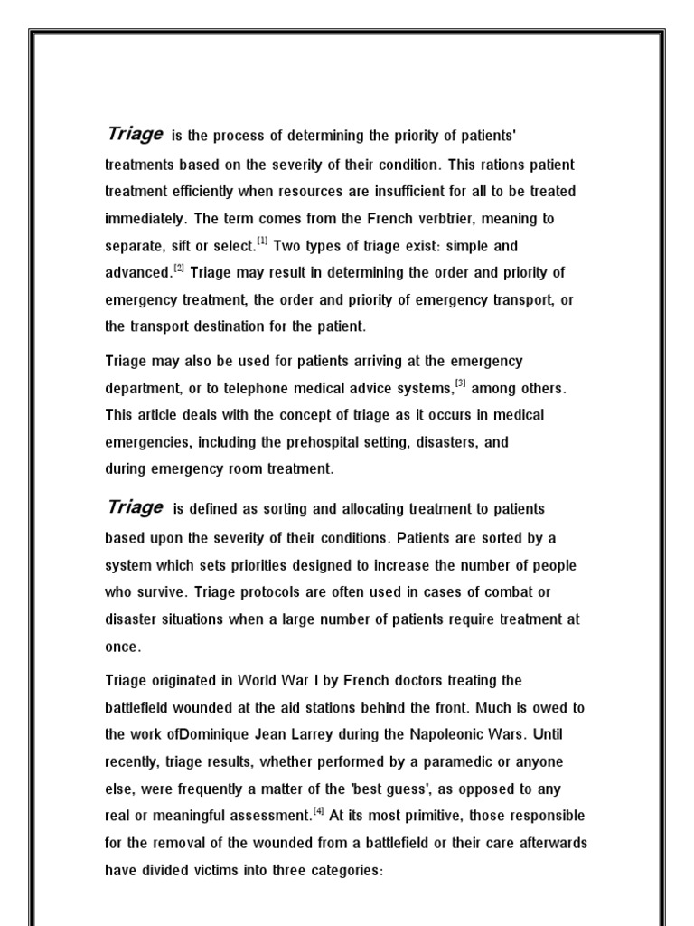 Triage | PDF | Major Trauma | Emergency Department