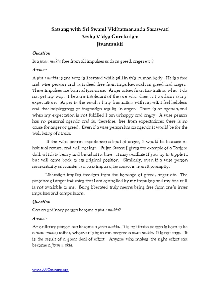 Jivanmukta | PDF | Religious Philosophical Concepts | Hindu Philosophy