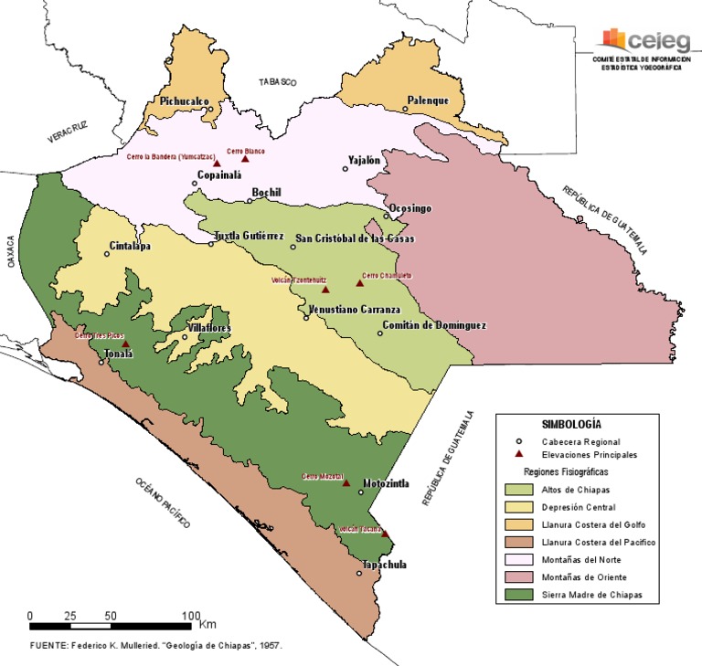 Chiapas: Fisiografía