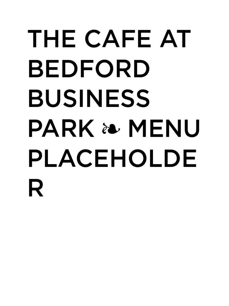 Placeholder Menu | PDF