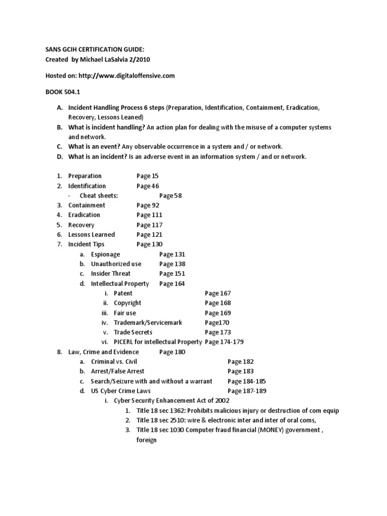 Sans Gcih Certification Guide v2 | PDF | Denial Of Service Attack ...
