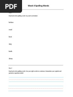 Grade 4 Weekly Spelling Words | PDF | Mail