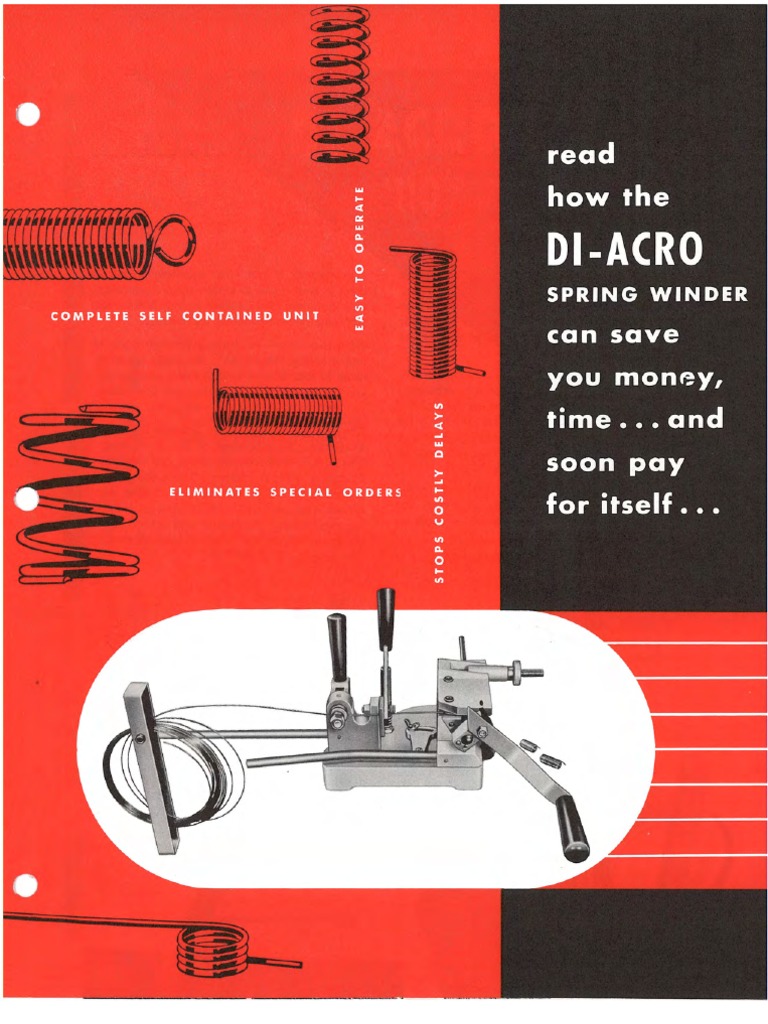Di-Acro Spring Winder Manual | PDF