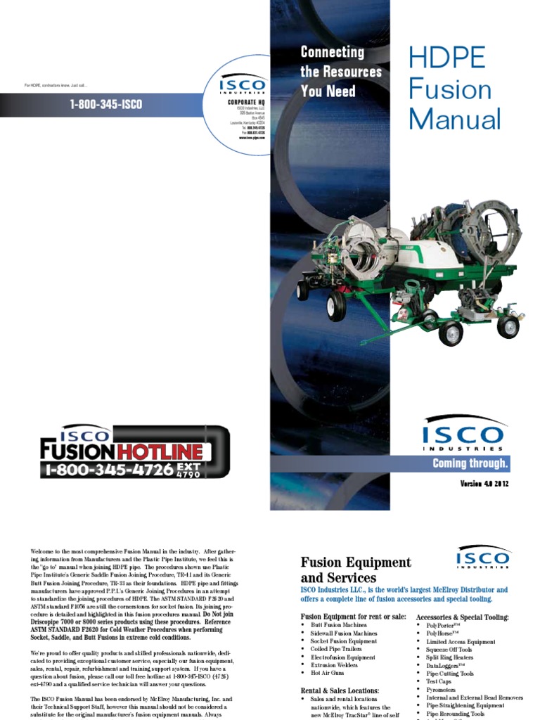 ISCO Fusion Manual | PDF | Pipe (Fluid Conveyance) | Hvac