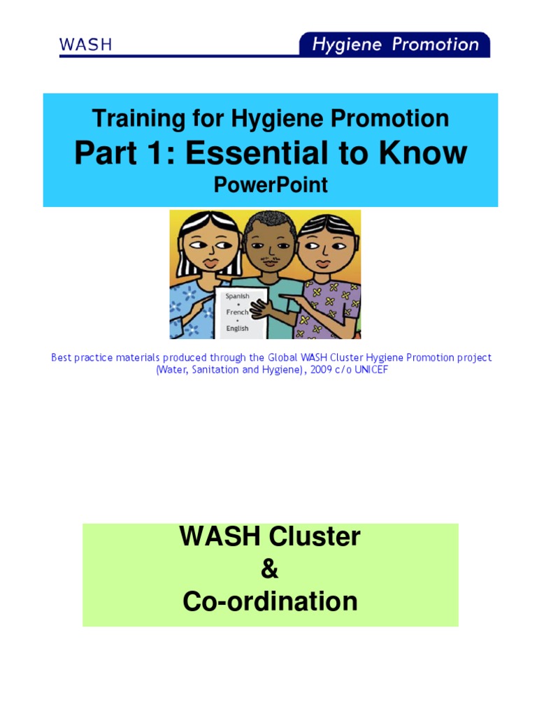 Training For Hygiene Promotion. Part 1: Essential To Know | PDF ...