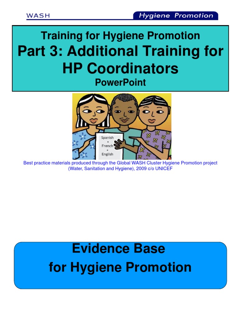 Hygiene Promotion Training Manual | PDF | Goal | Hygiene